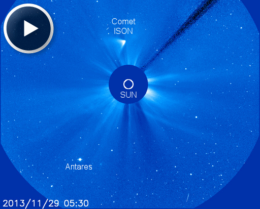 comet Ison by sun - Daniel Holdings